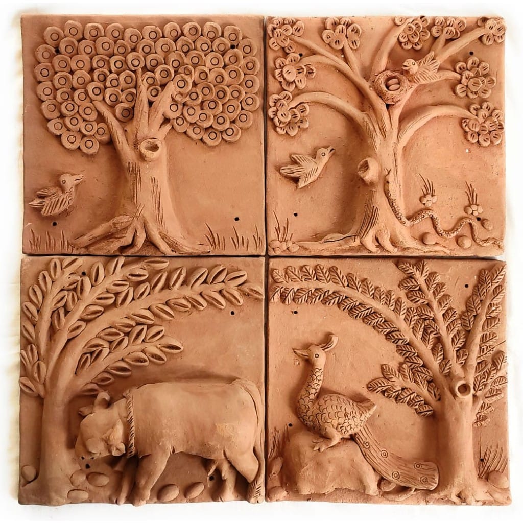 Mesmerising Terracotta Plaques (Set Of 4) | The Terracotta Store